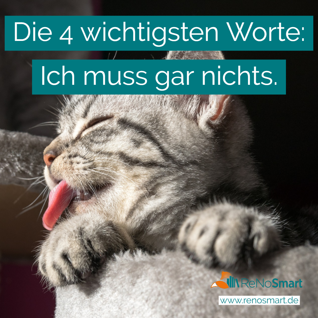 Die 4 wichtigsten Worte: Ich muss gar nichts. - Alles für ReNos Die 4 wichtigsten Worte: Ich muss gar nichts. - Alles für ReNos