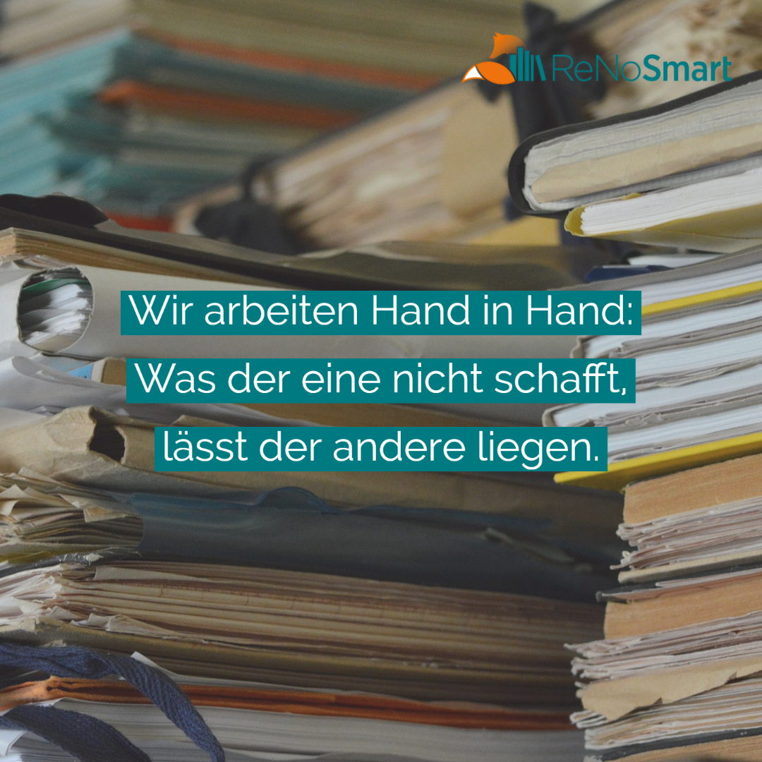 Wir arbeiten Hand in Hand: Was der eine nicht schafft, lässt der andere ...